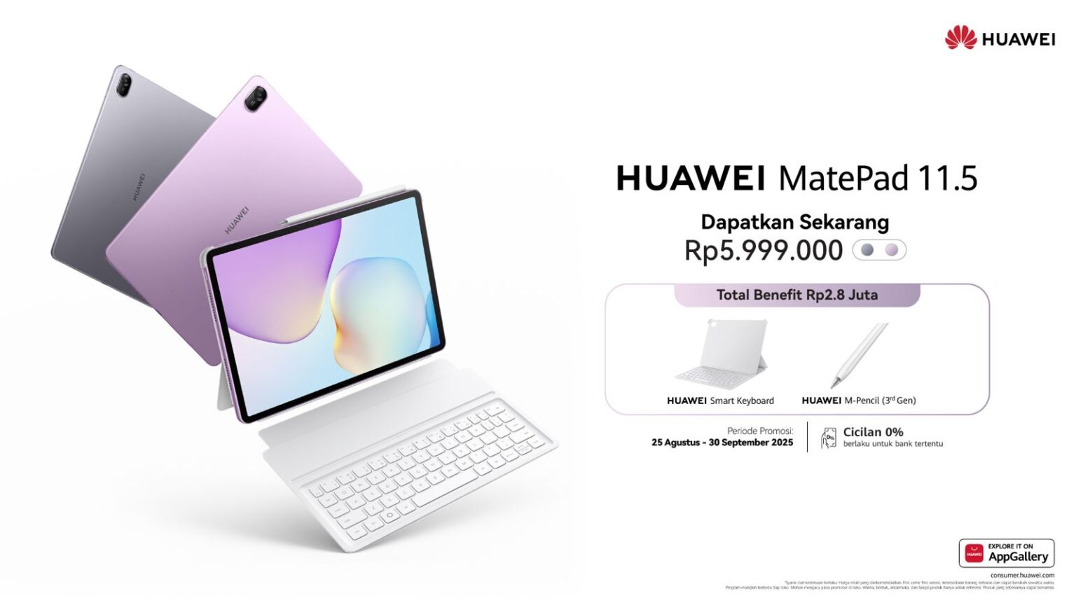 Promo HUAWEI MatePad 11.5 (2025): Keyboard & Stylus Gratis - BagusTech